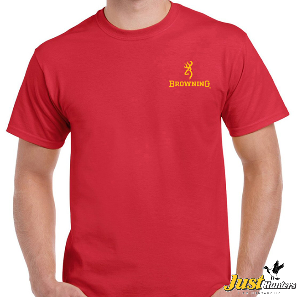 Browning Red T-Shirt - Hunting, Shooting, Airguns, Scopes, Camo ...