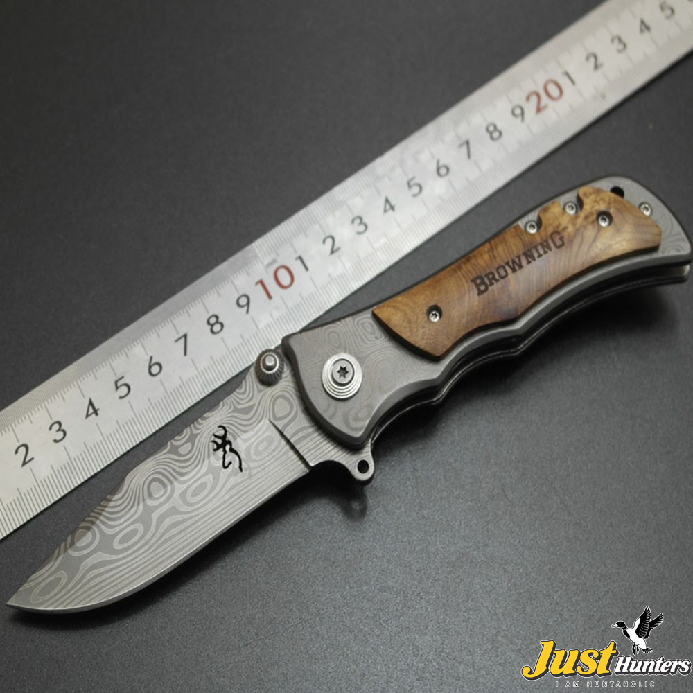 Browning Wood Handle Folding Knife outdoor tool survival camping ...