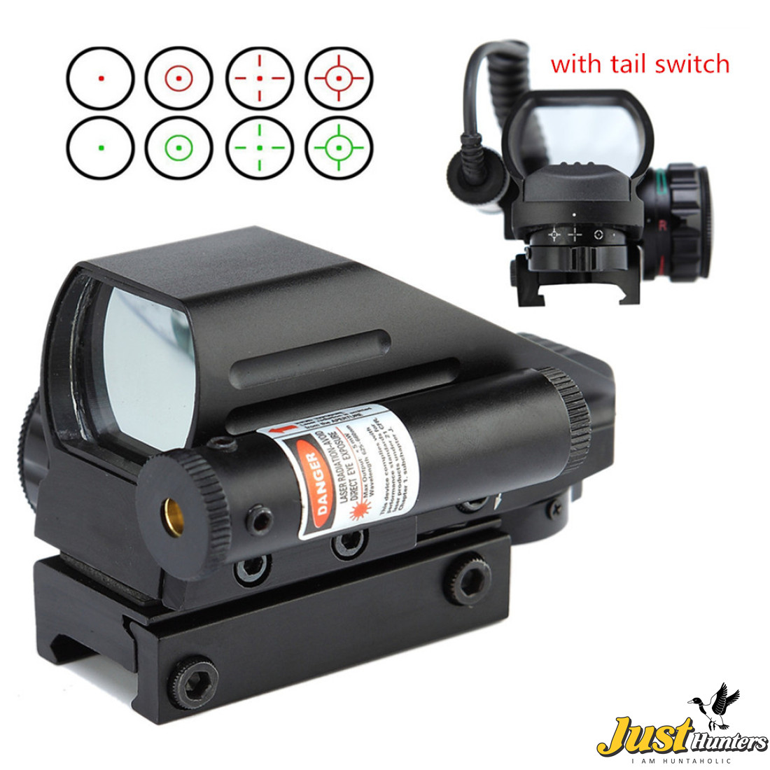 Hunting Optics Sight Scopes Holographic Sight Red Dot 4 Type Reticle ...
