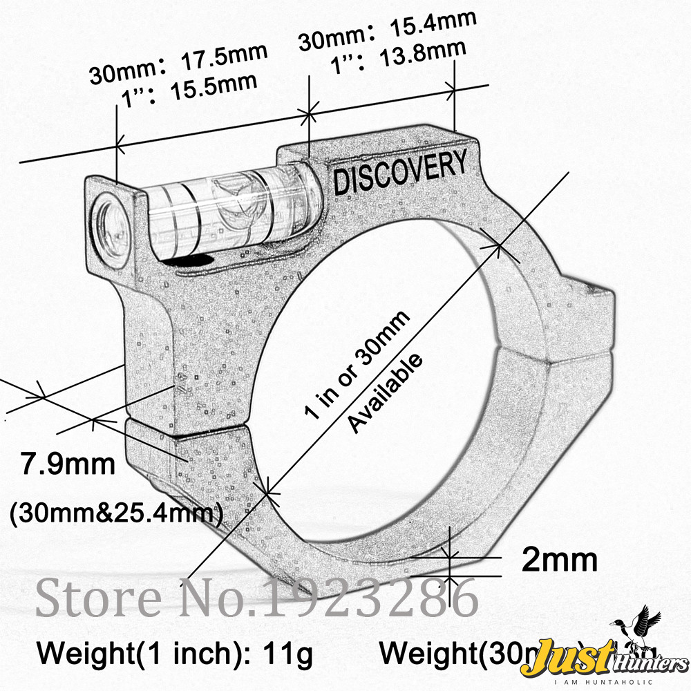 Discovery Optics Rifle Scope Bubble Level For 25.4mm Riflescope Tubes ...