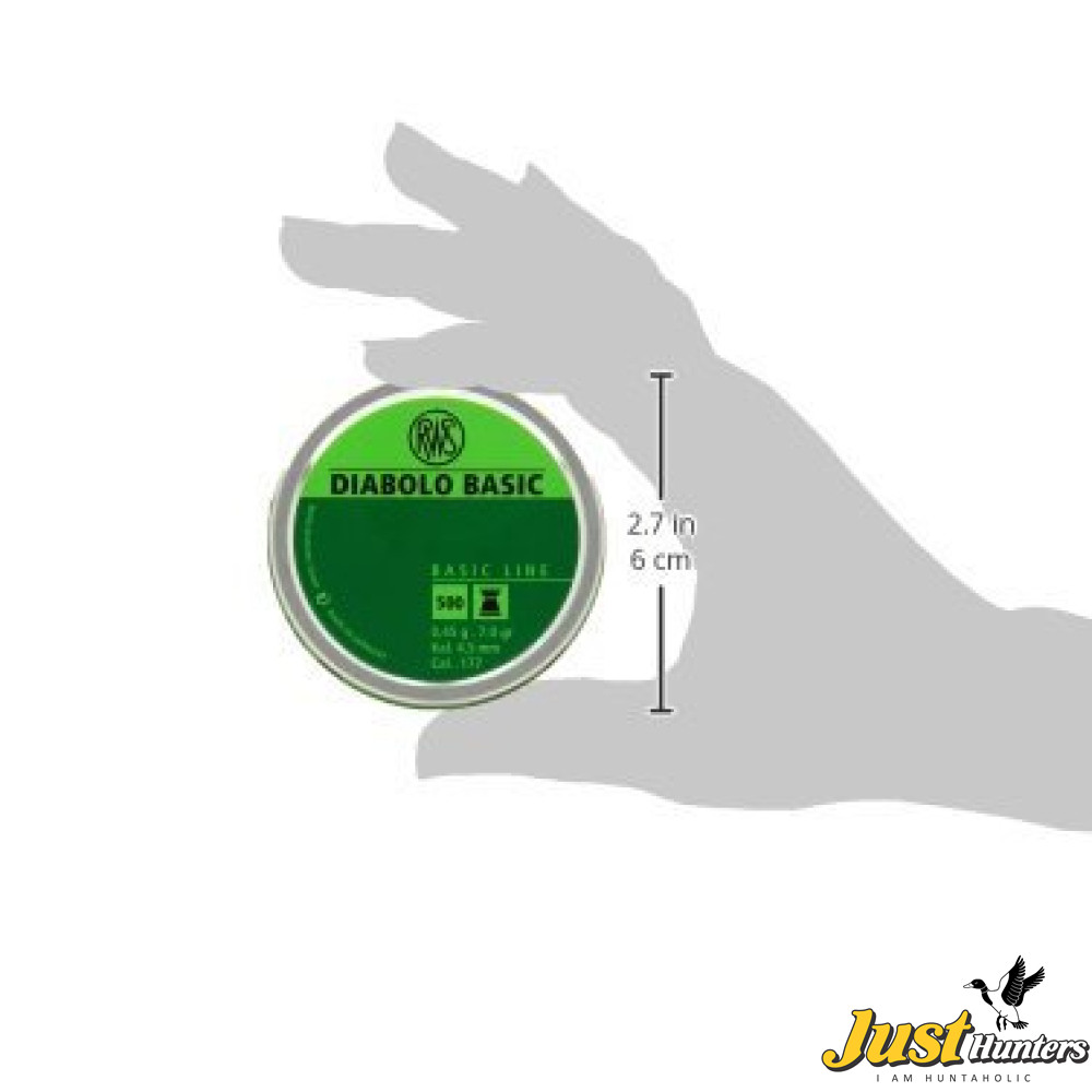 RWS Diablo Basic Line 7.0 Grain Air Gun Pellets- .177 Caliber-500 Count