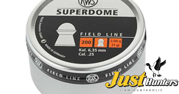 RWS SUPER DOME Field Line .25 Caliber Pellet - Hunting, Shooting ...