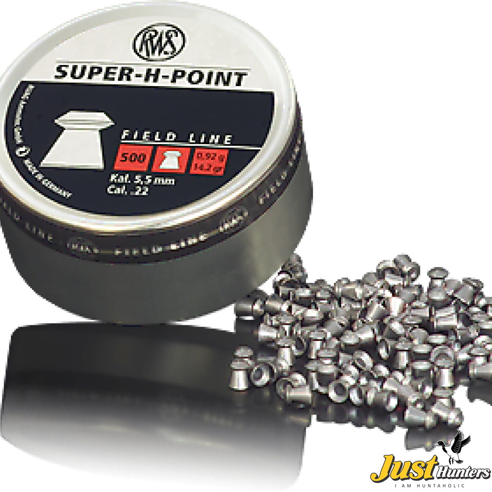 RWS SUPER H POINT Field Line .22 Caliber Pellet 500 Packing - Hunting ...