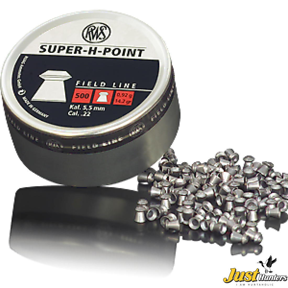 RWS SUPER H POINT Field Line .22 Caliber Pellet 500 Packing - Hunting ...