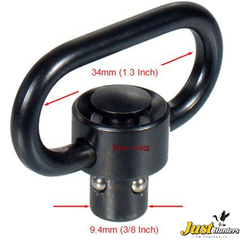 Tactical Push Button Sling Swivel Loop Picatinny Weaver QD Mount Comb ...