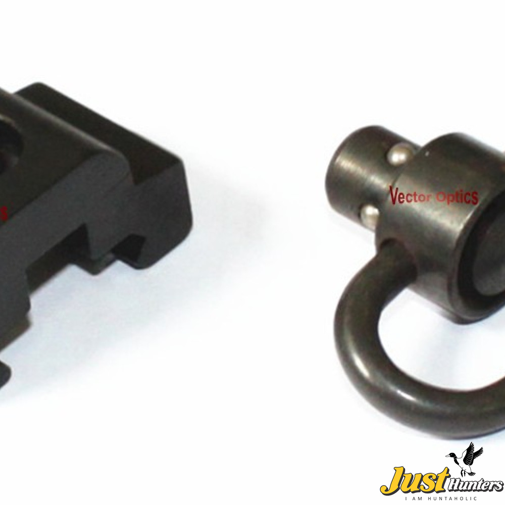 Tactical Push Button Sling Swivel Loop Picatinny Weaver QD Mount Comb ...