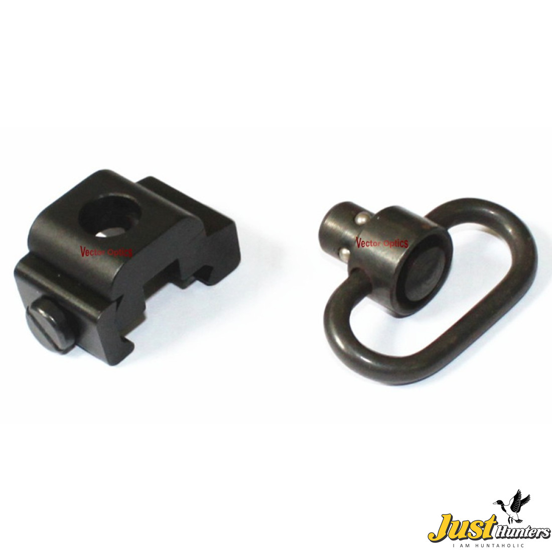 Tactical Push Button Sling Swivel Loop Picatinny Weaver QD Mount Comb ...