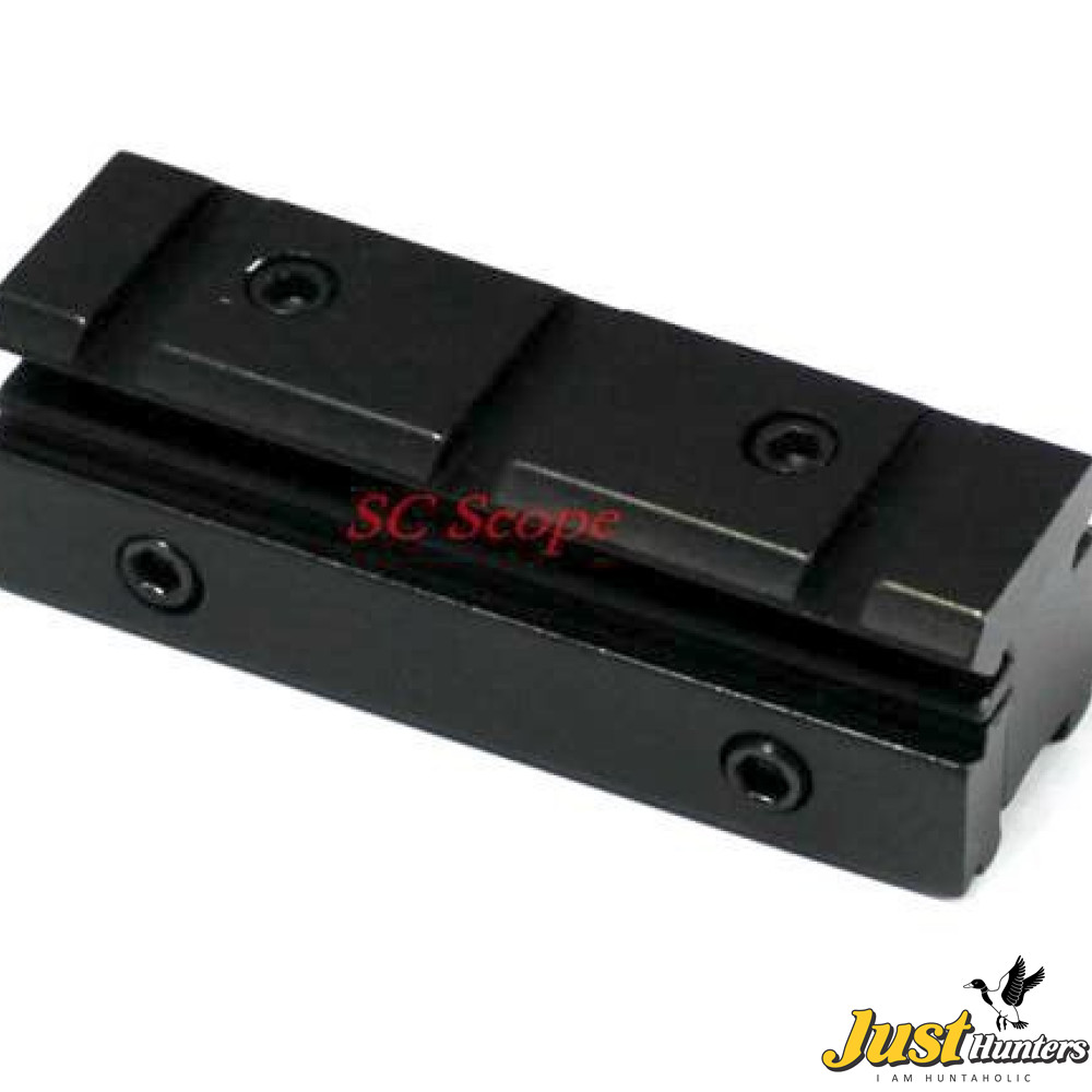 Dovetail to Weaver Riser Rail Mount 11/21 Adapter Fit Winchester etc ...