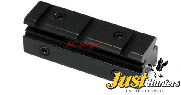 Dovetail to Weaver Riser Rail Mount 11/21 Adapter Fit Winchester etc ...