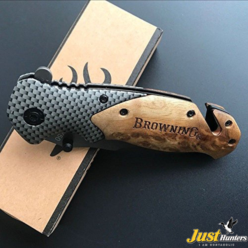 Buy Browning X50 Tactical Wood Folding Hunting Knife Online Best Price ...