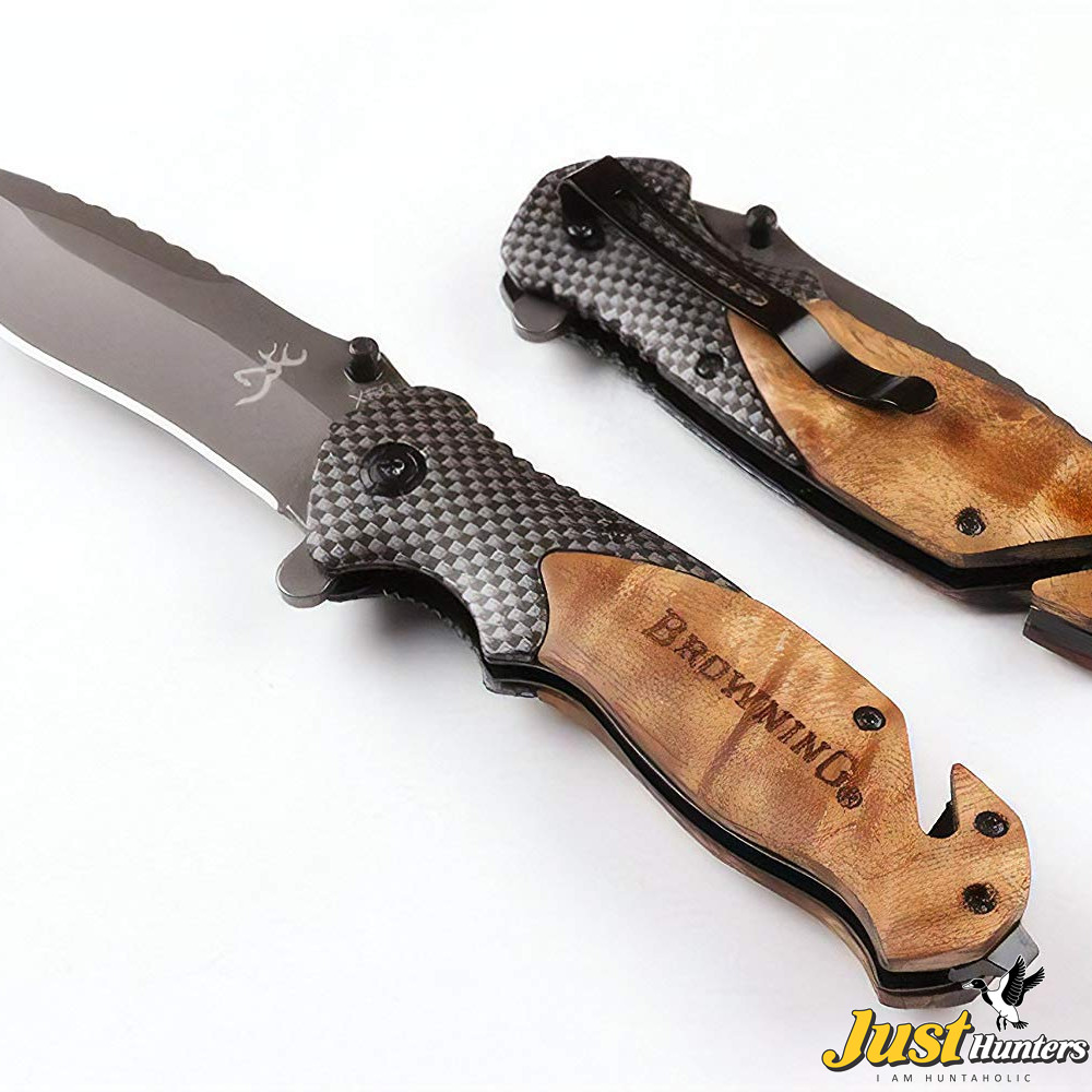 Buy Browning X50 Tactical Wood Folding Hunting Knife Online Best Price ...