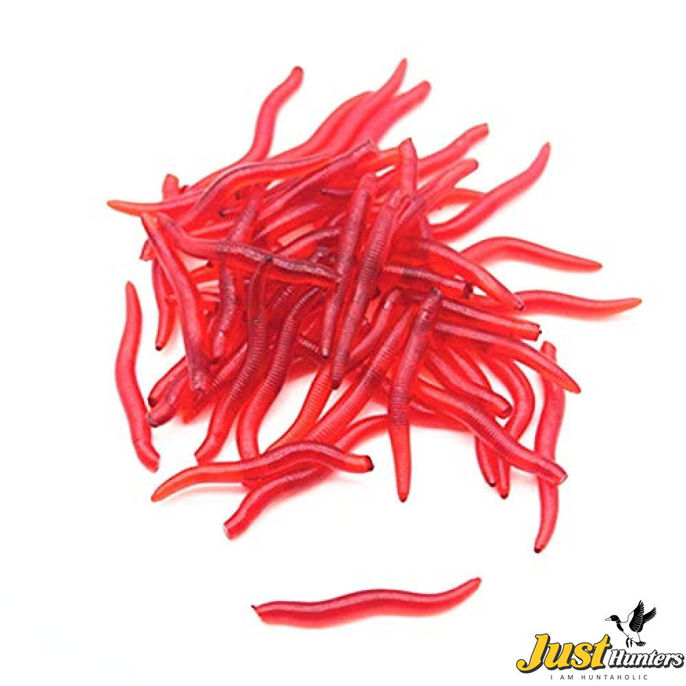 Buy 20 Pcs Soft Lure Fishing Simulation Earthworm Red Worms Artificial ...