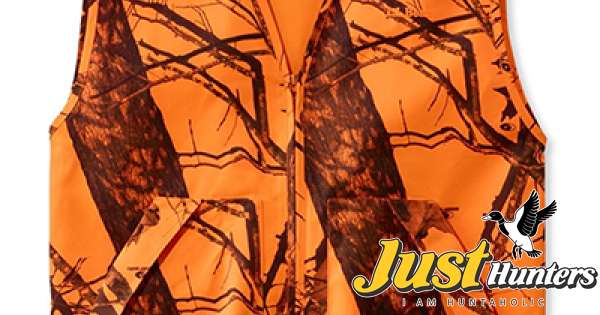 orange camo pattern vest