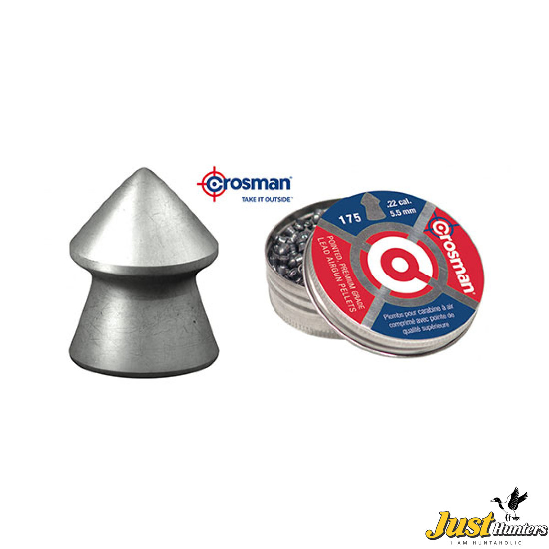 Buy Crosman Pointed 14.3 gr Premier Pellets .22 Cal. Online Best Price ...