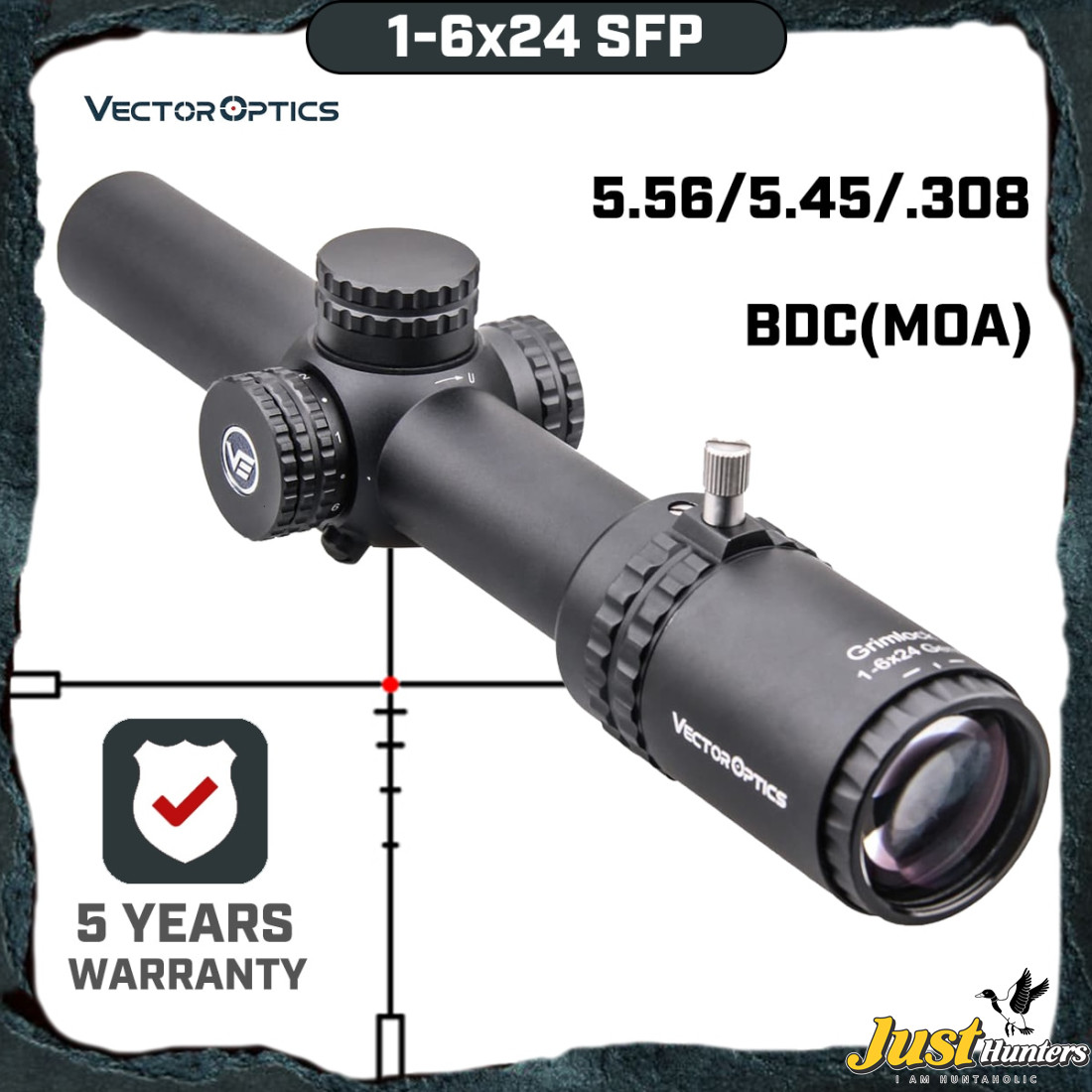 Buy Vector Optics Grimlock 1-6x24 Gen2 BDC (MOA) Ballistic Reticle ...