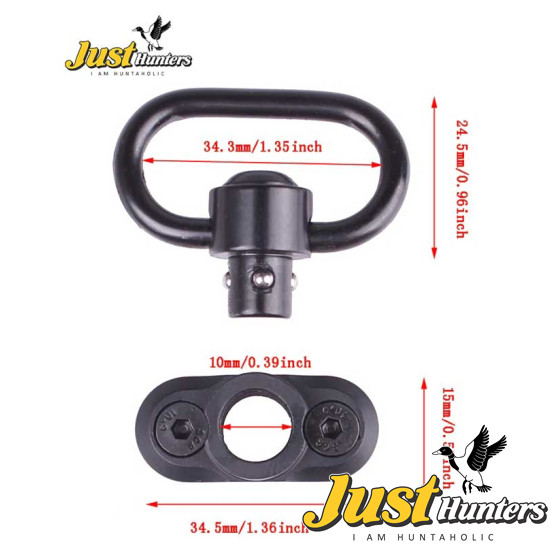 Buy Quick Detach Release QD Sling Swivel Scope M-Lok Sling Mount Online ...