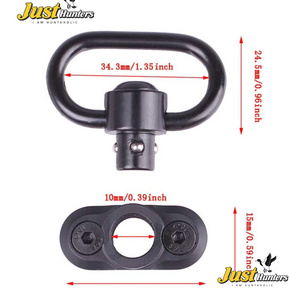 Quick Detach Release QD Sling Swivel Scope M-Lok Sling Mount - Hunting ...
