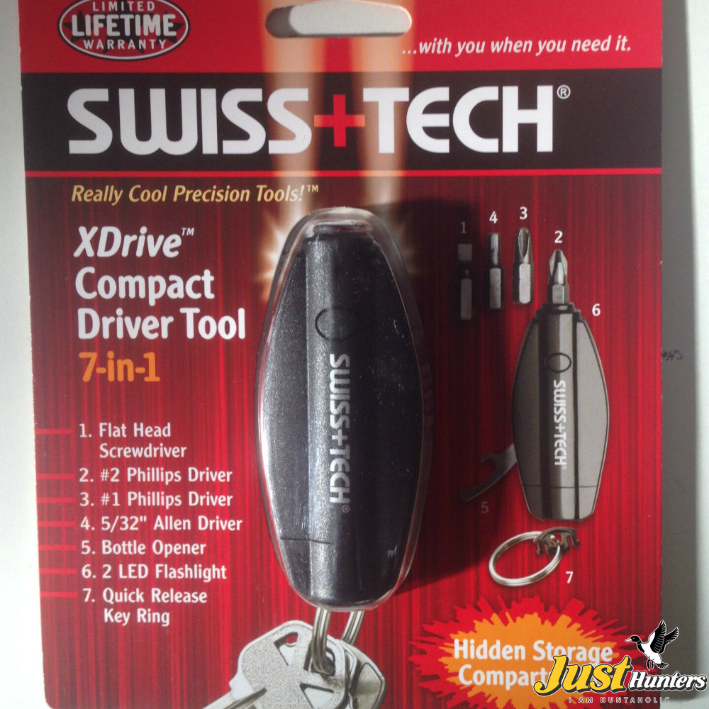 Buy SWISS+TECH XDrive Compact Driver Tool 7-in-1 Keychain Multi Tool ...