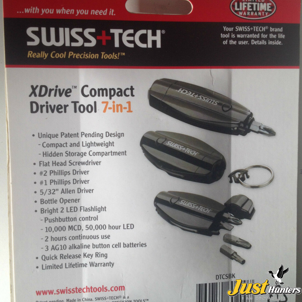 Buy SWISS+TECH XDrive Compact Driver Tool 7-in-1 Keychain Multi Tool ...