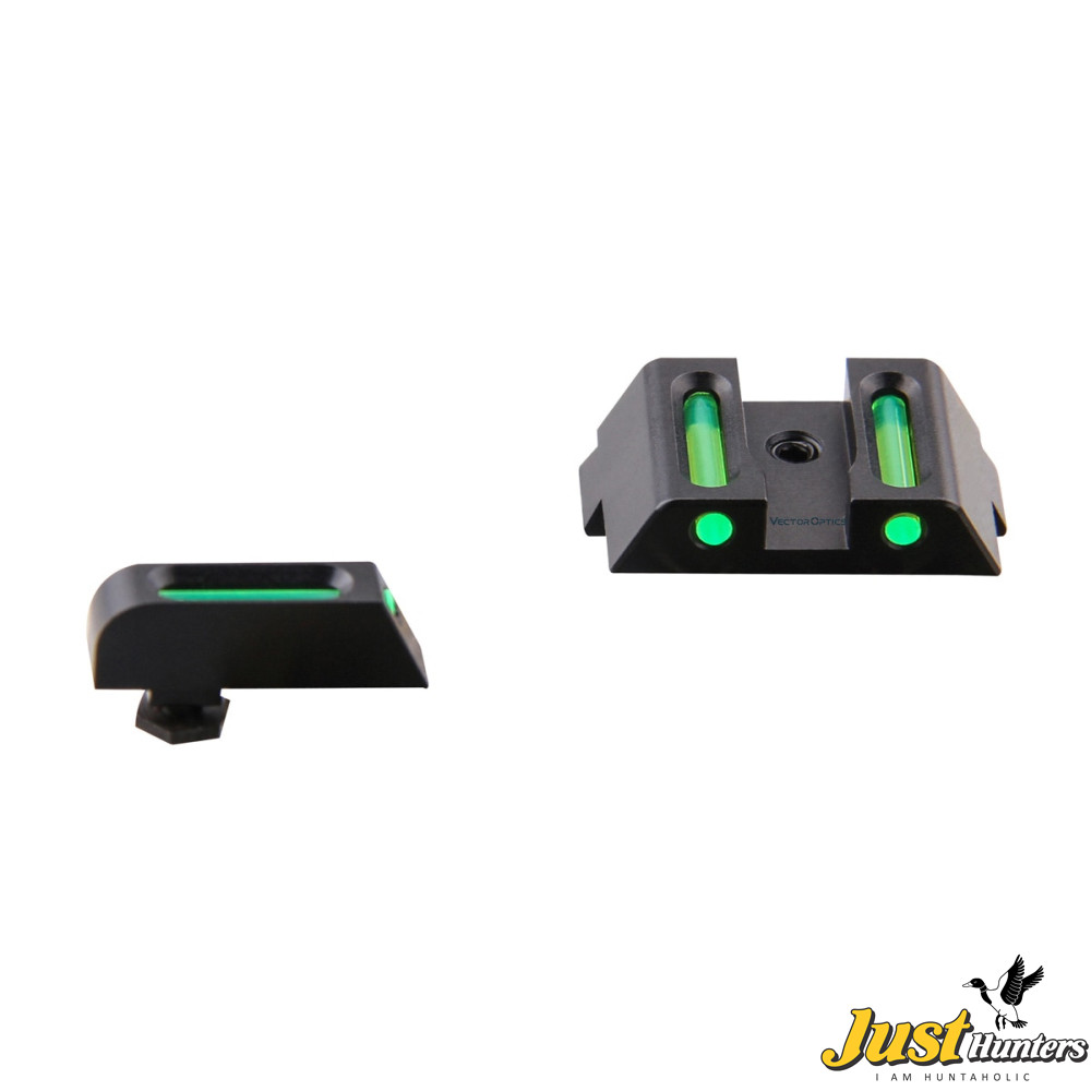 Vector Optics Handgun Pistol Front Rear Fiber Optic Combat Sight Combo ...