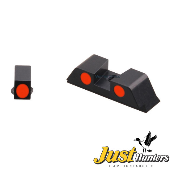 Buy Front and Rear Red Fiber Optic Sight Combo fit for Glock 17 19 ...