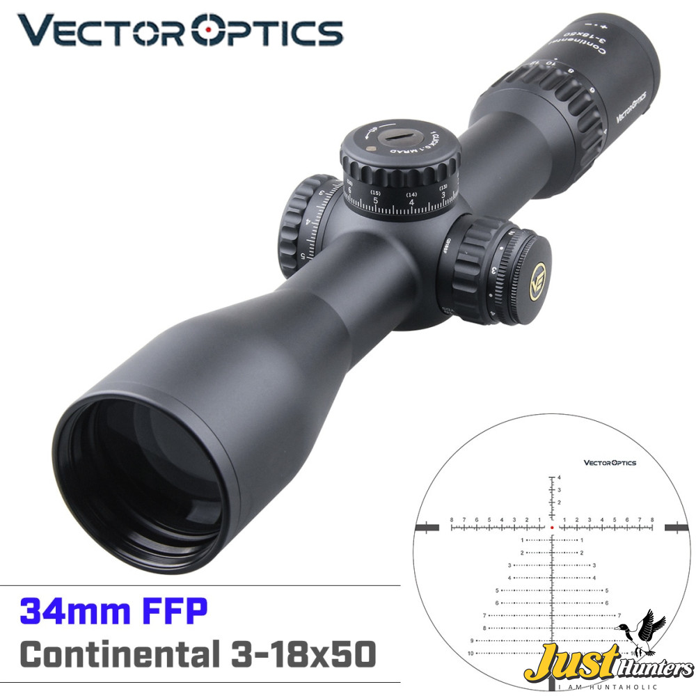 Buy Vector Optics Continental 3-18x50 HD FFP Scope 34mm .338 Lapua ...