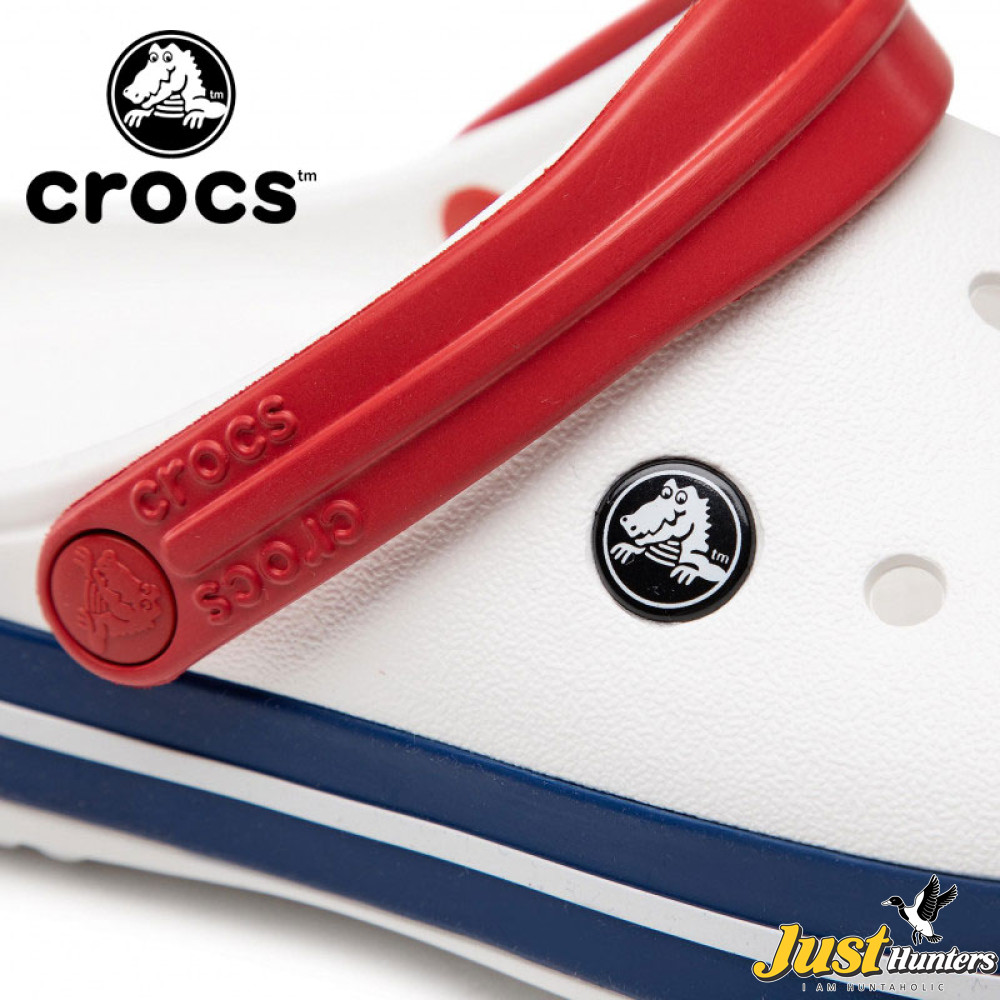 Crocs Shoes White and Blue Clogs Unisex