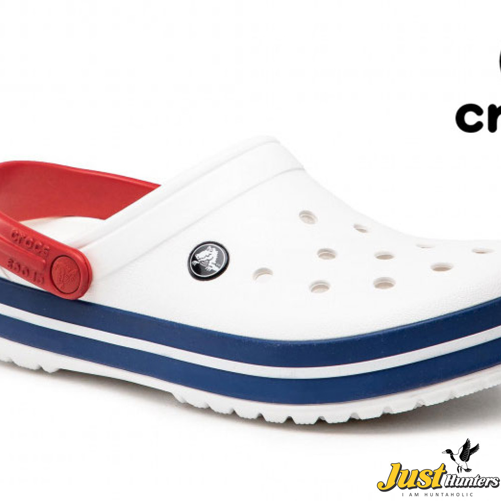 Crocs Shoes White and Blue Clogs Unisex
