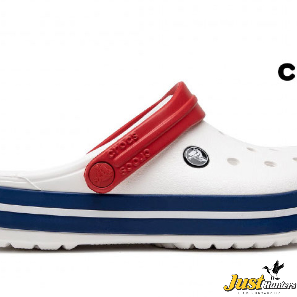 Crocs Shoes White and Blue Clogs Unisex