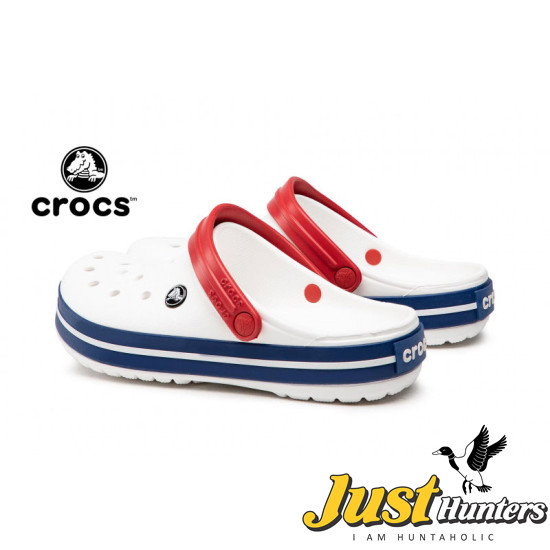 Crocs Shoes White and Blue Clogs Unisex