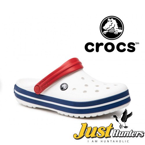 Crocs Shoes White and Blue Clogs Unisex