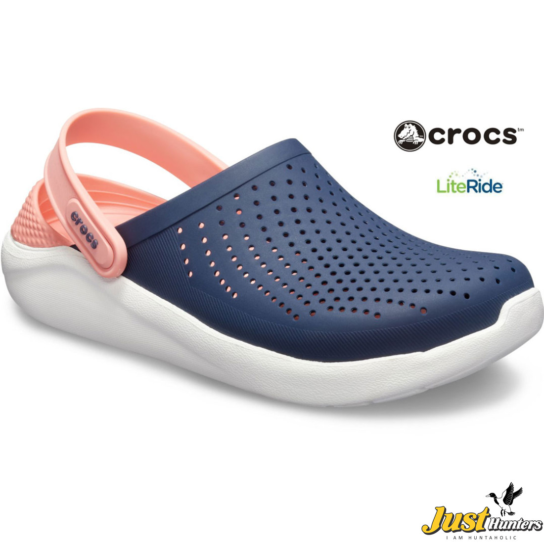 Crocs LiteRide Clogs Navy Blue and Pink