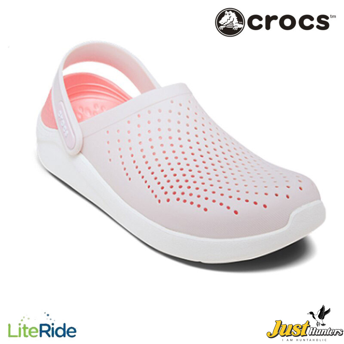 Crocs LiteRide Clogs Pearl White and Pink