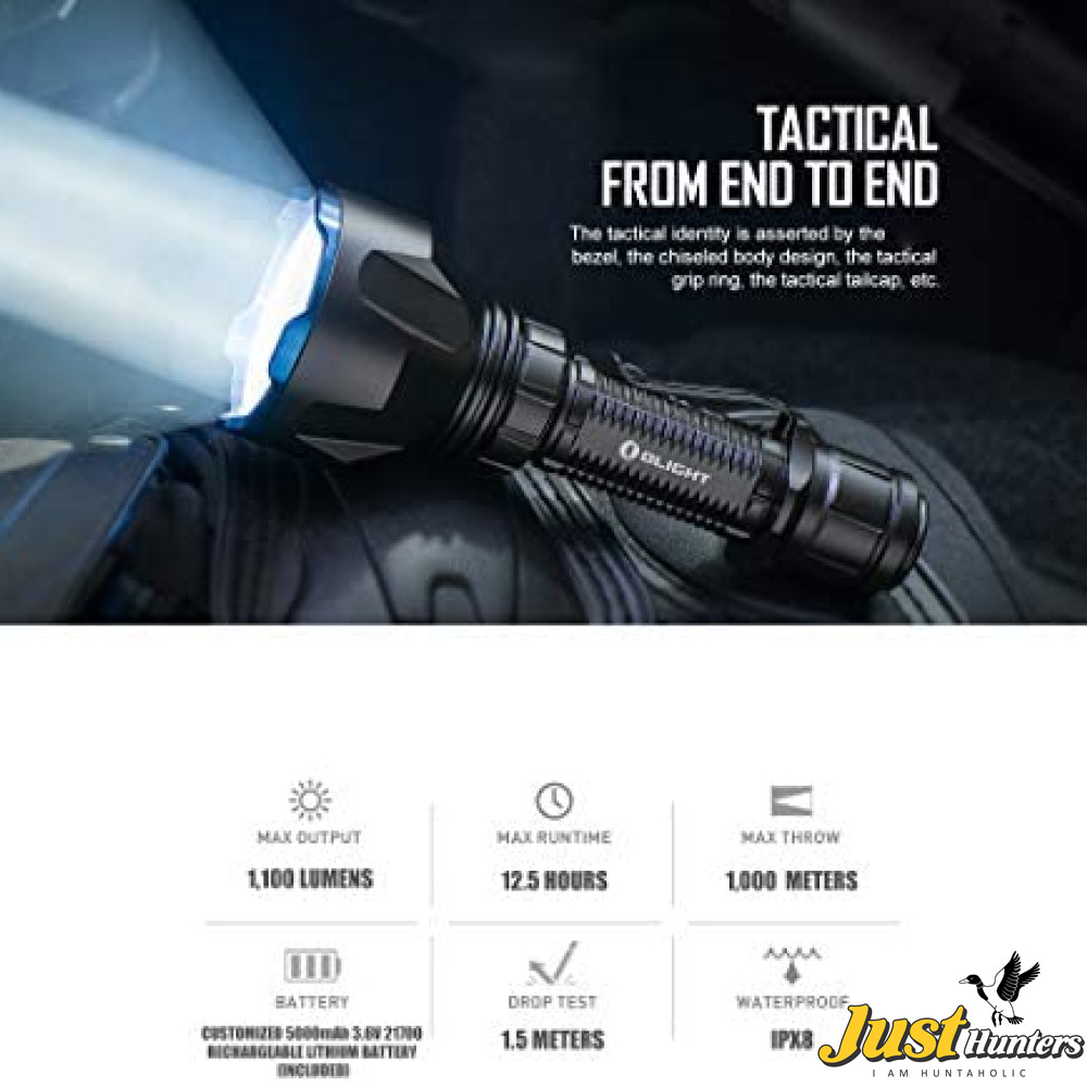 Olight Warrior X Turbo KIT 1100 Lumen 1000 Meter Throw Tail Switch ...