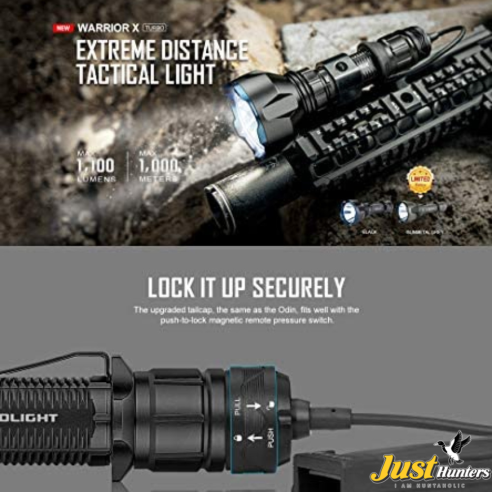 Olight Warrior X Turbo KIT 1100 Lumen 1000 Meter Throw Tail Switch ...