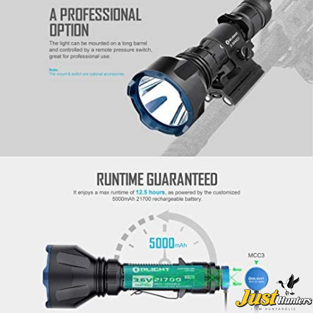 Olight Warrior X Turbo KIT 1100 Lumen 1000 Meter Throw Tail Switch ...