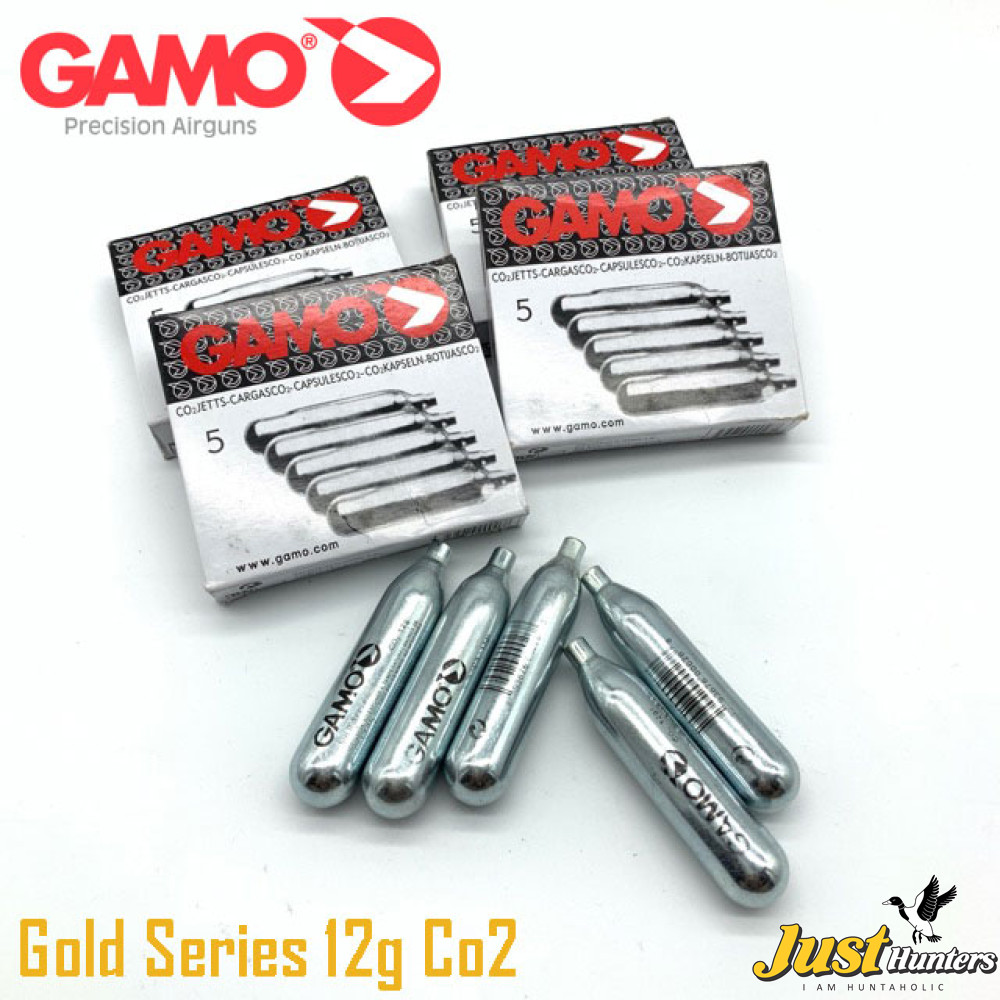 Gamo 12g CO2 Cartridge Pack of 5 Capsules - Hunting, Shooting, Airguns ...