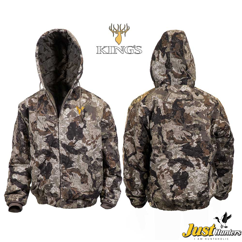 Kings Camo Youth Insulated Twill Veil Camo Hunting Jacket with Cotton ...