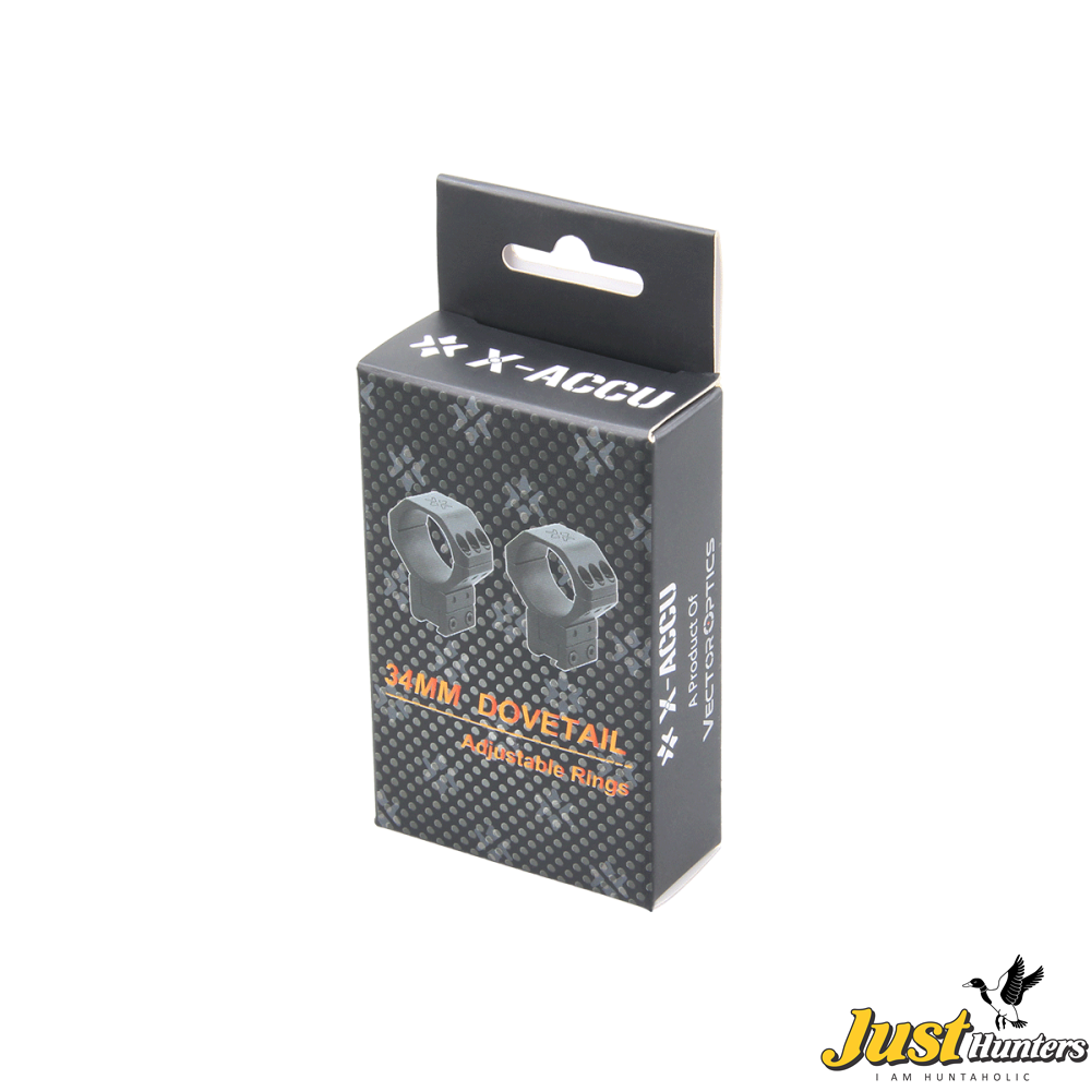 X-ACCU 34mm 40MOA Adjustable Elevation Picatinny Ring Mount