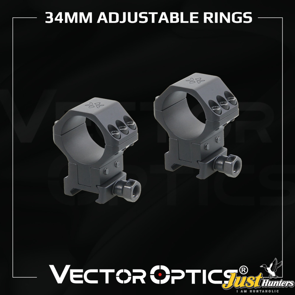 X-ACCU 34mm 40MOA Adjustable Elevation Picatinny Ring Mount