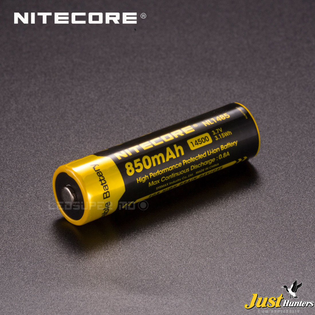 Nitecore NL1485, Rechargeable, 850mAh, 14500 Battery CE and RoHS ...