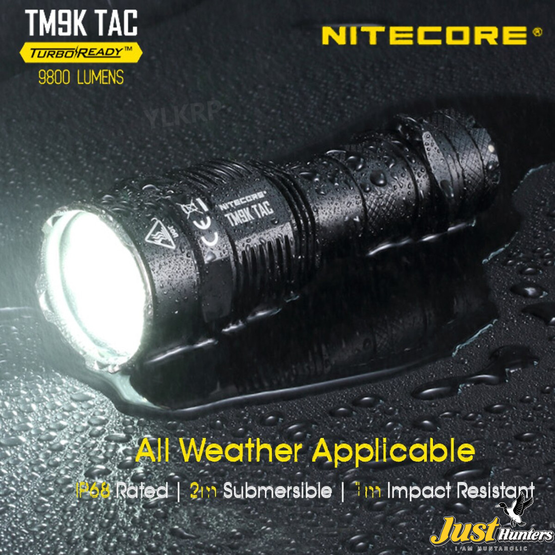 NITECORE TM9K TAC 9800 Lumen USB-C Rechargeable Flashlight