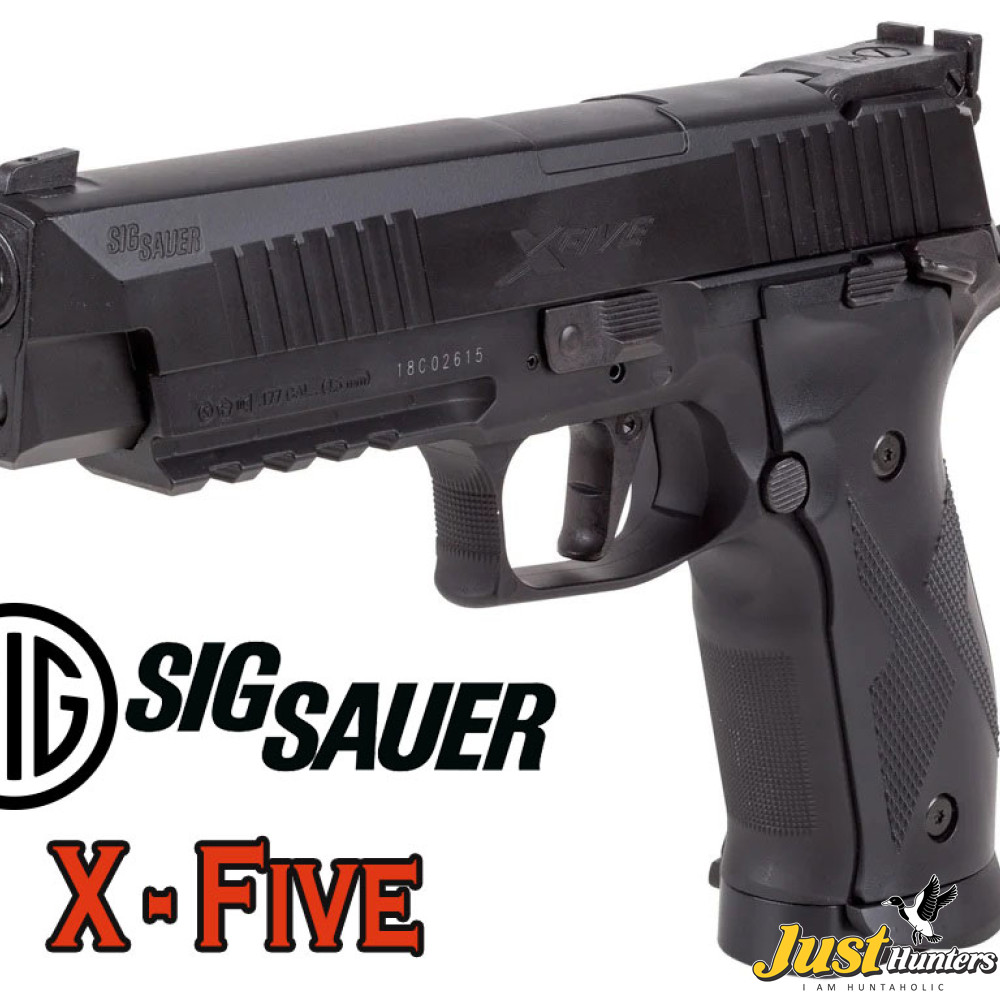 Sig Sauer X-FIVE AIR PISTOL, BLACK CO2 Powered 4.5 (.177) Caliber