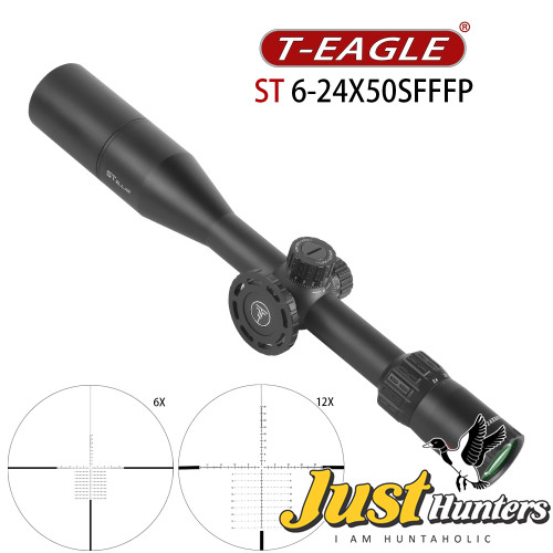 T-EAGLE Optics ST 6-24X50 FFP Tactical Riflescope - Hunting, Shooting ...