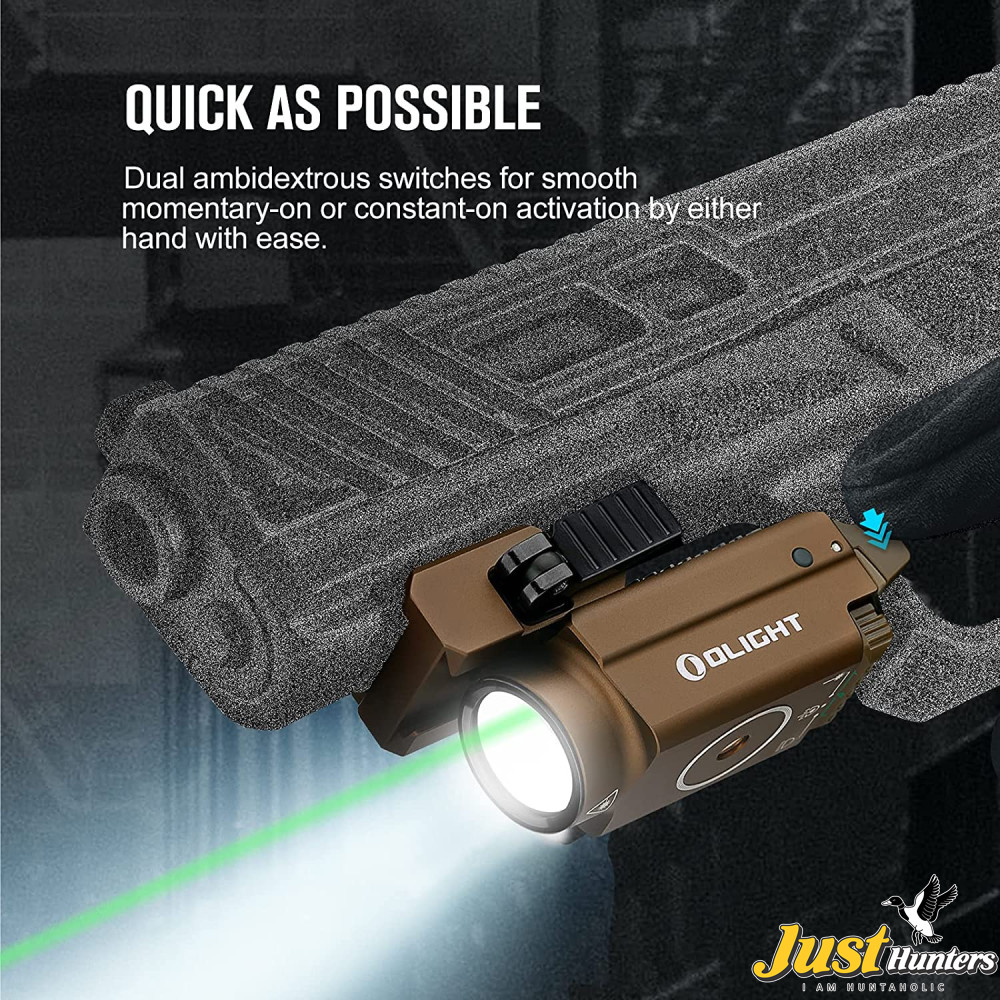 OLIGHT Baldr S 800 Lumens Compact Rail Mount Weaponlight with Green ...