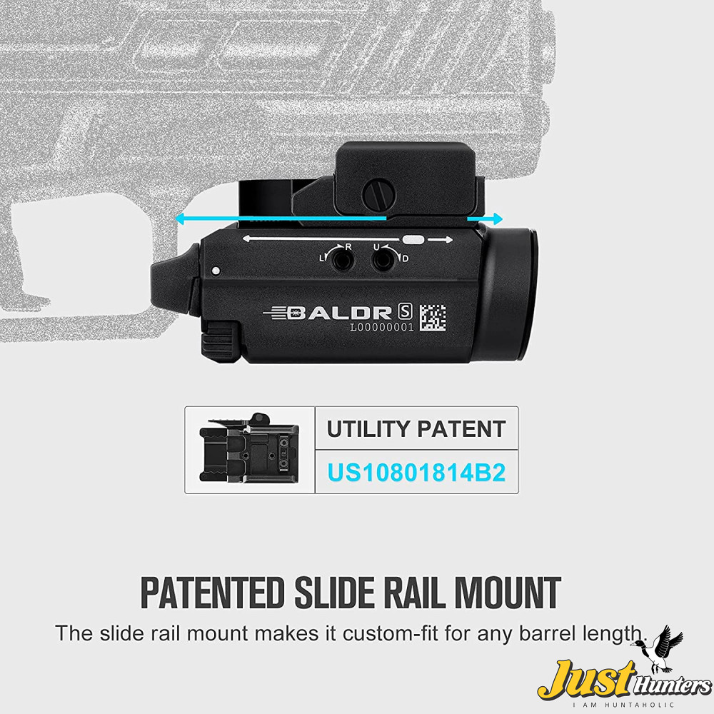 OLIGHT Baldr S 800 Lumens Compact Rail Mount Weaponlight with Green ...