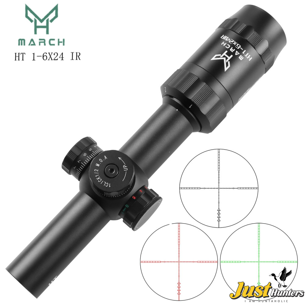 MARCH AMG HD 1-6X24 IR Tactical Rifle Scope - Hunting, Shooting ...