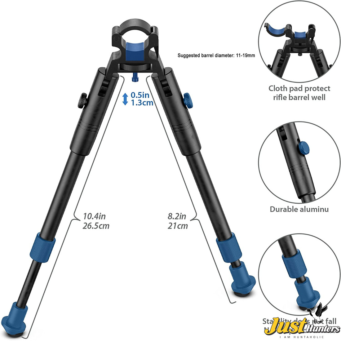 Buy Clamp on Bipod for Rifles and Airguns 12-16 inch Tactics Barrel ...