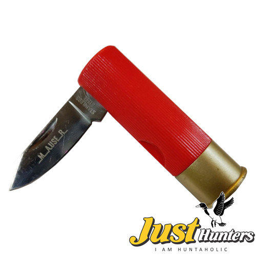 Mauser Shotgun Shell Folding Knife | 1.5" Stainless Steel Blade 16 Ga ...
