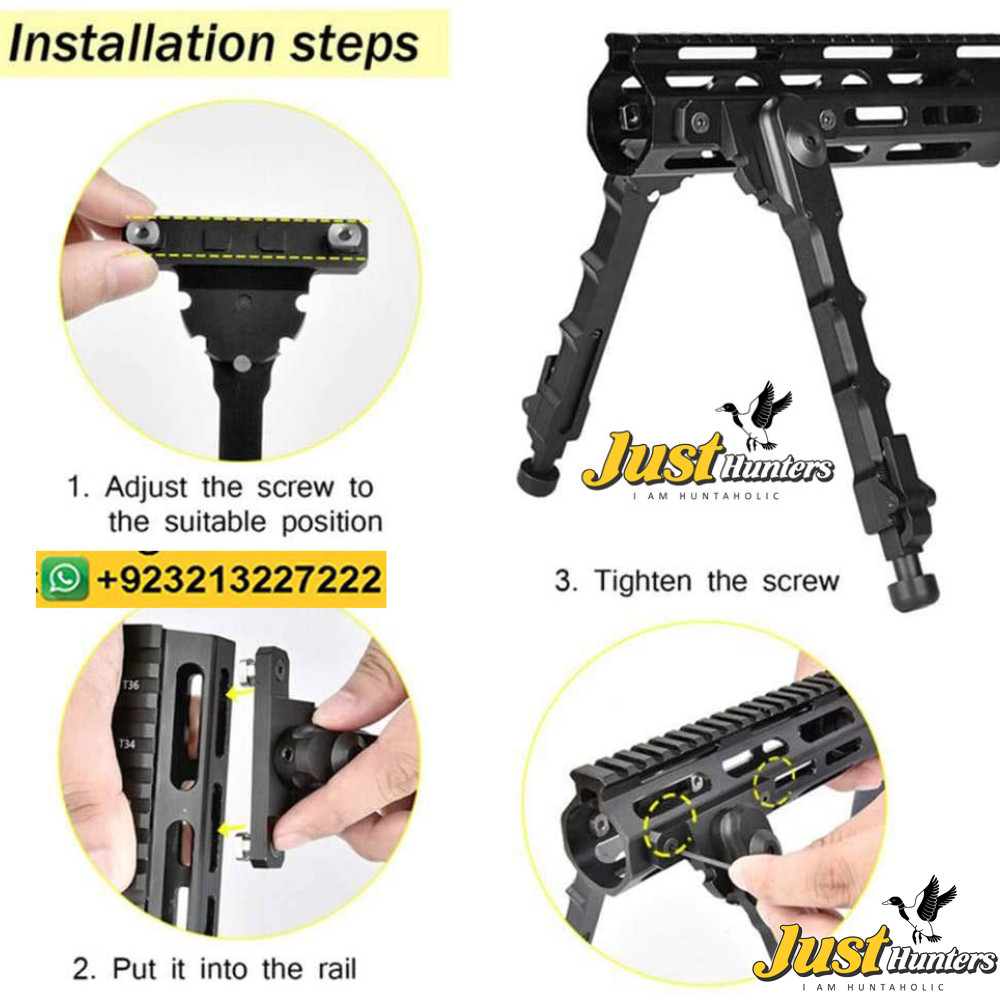 Two-Piece V9 Split Bipod for M-LOK Handguard Rifle Bipods Tactical 7.5 ...